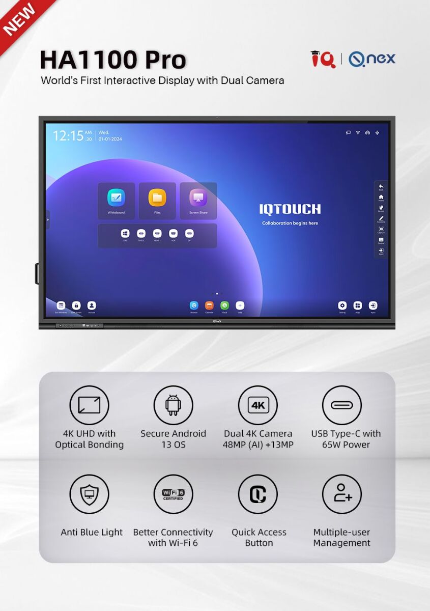 Interaktivna tabla IQ Touch - HA1100 Pro 65"